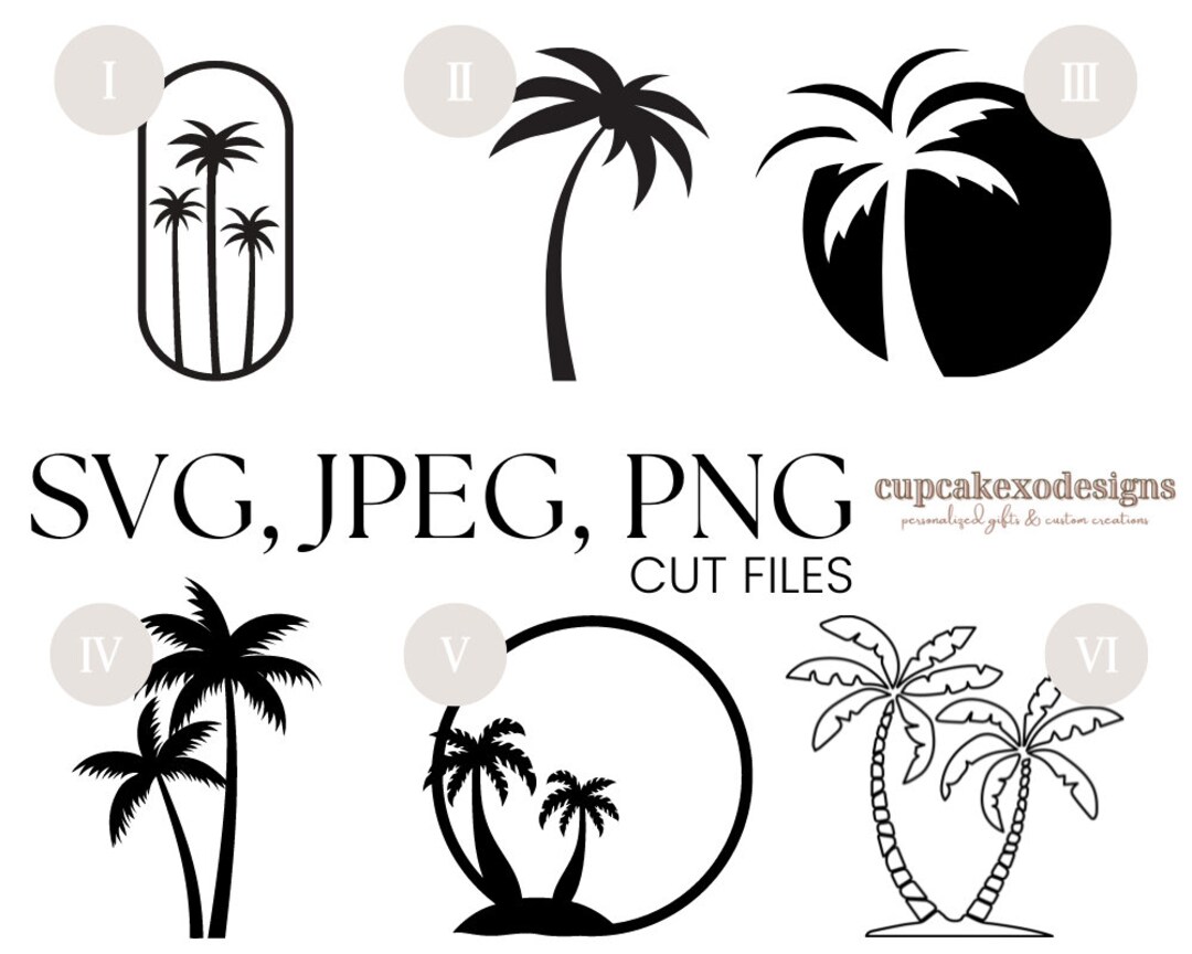 Palm Tree SVG Bundle | Cut Files for Cricut and Other Cutting Machines ...