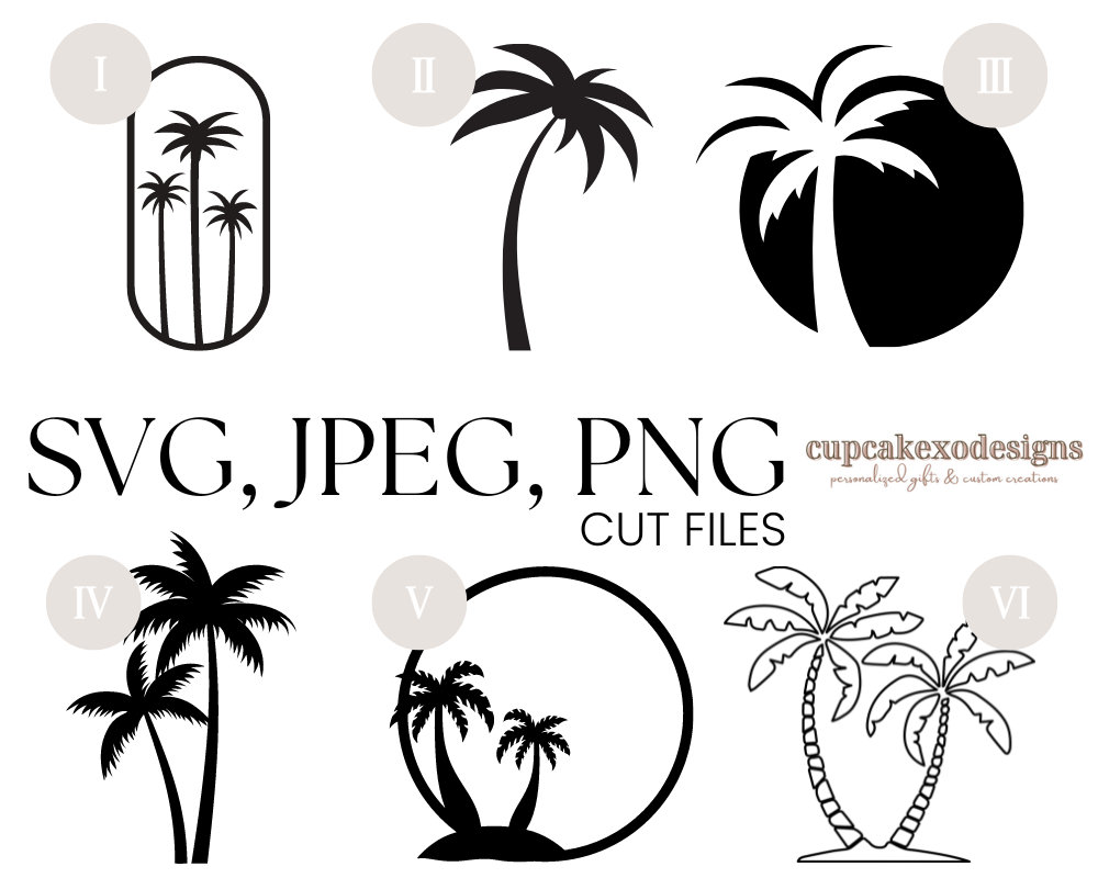 Palm Tree SVG Bundle | Cut Files for Cricut and Other Cutting Machines ...