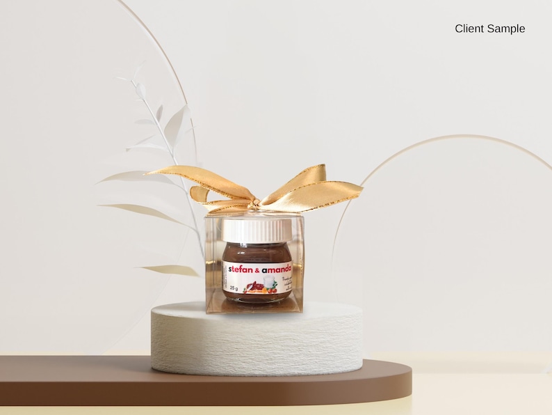 Mini Nutella Label Template - Editable Canva Template (fits 25 Gram Jar ...