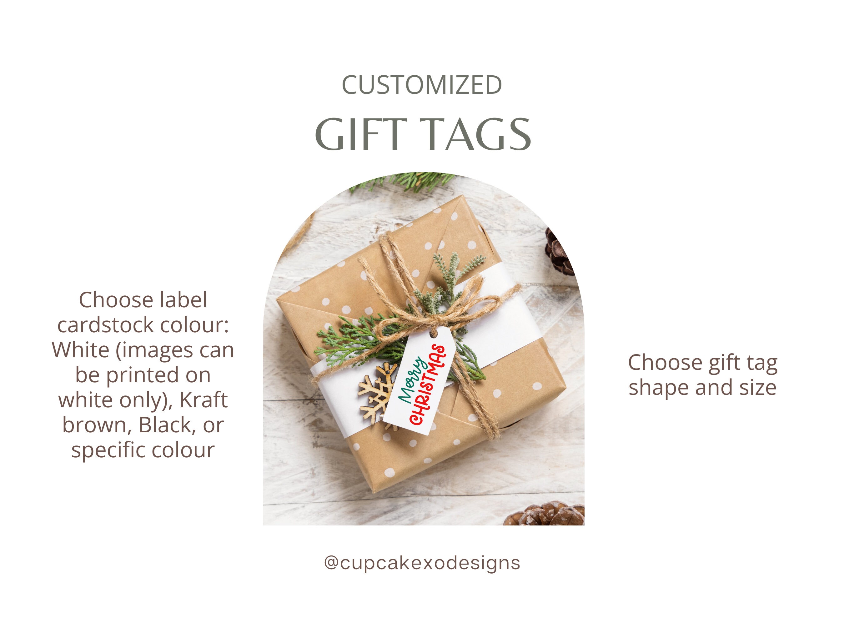 Personalized Cardstock Gift Tags: Custom Design for Weddings & Events ...