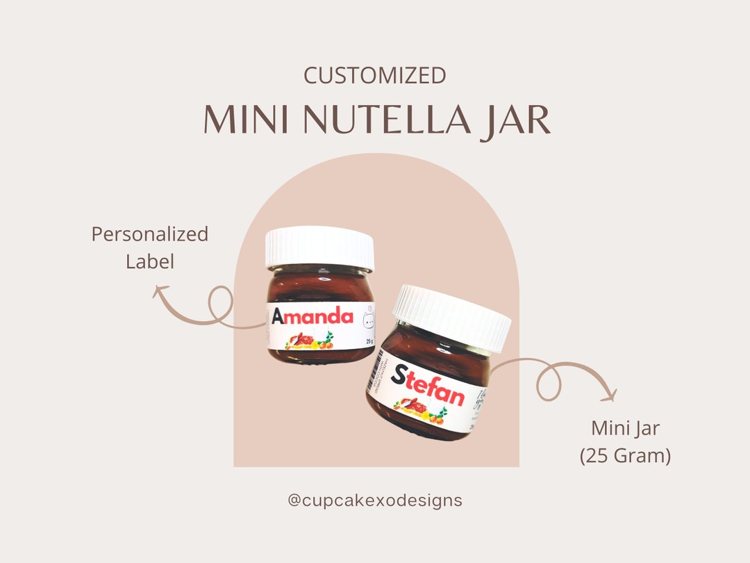 Customized Nutella | Party Favour Gift - Personalized With Name or ...