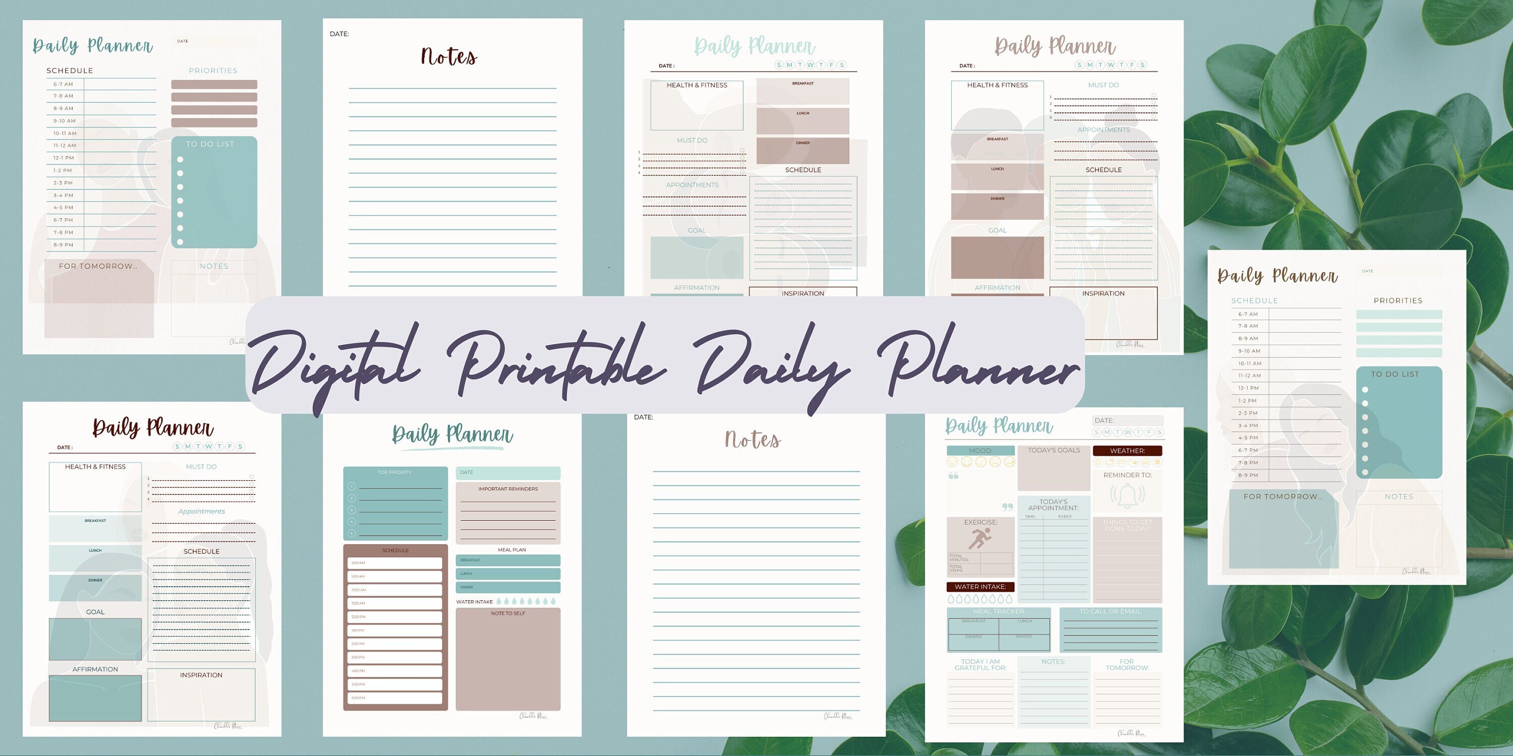 Printable Daily Planner, Digital Print, Goodnotes Template - Etsy
