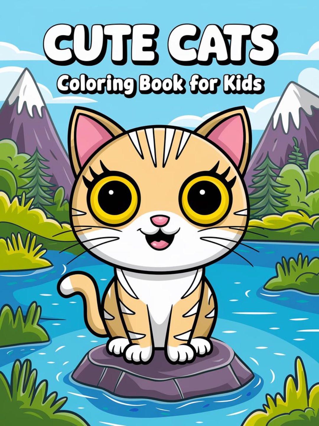 Cute Cat Coloring Book for Kids | 150 Pages of Fun Cat-themed ...