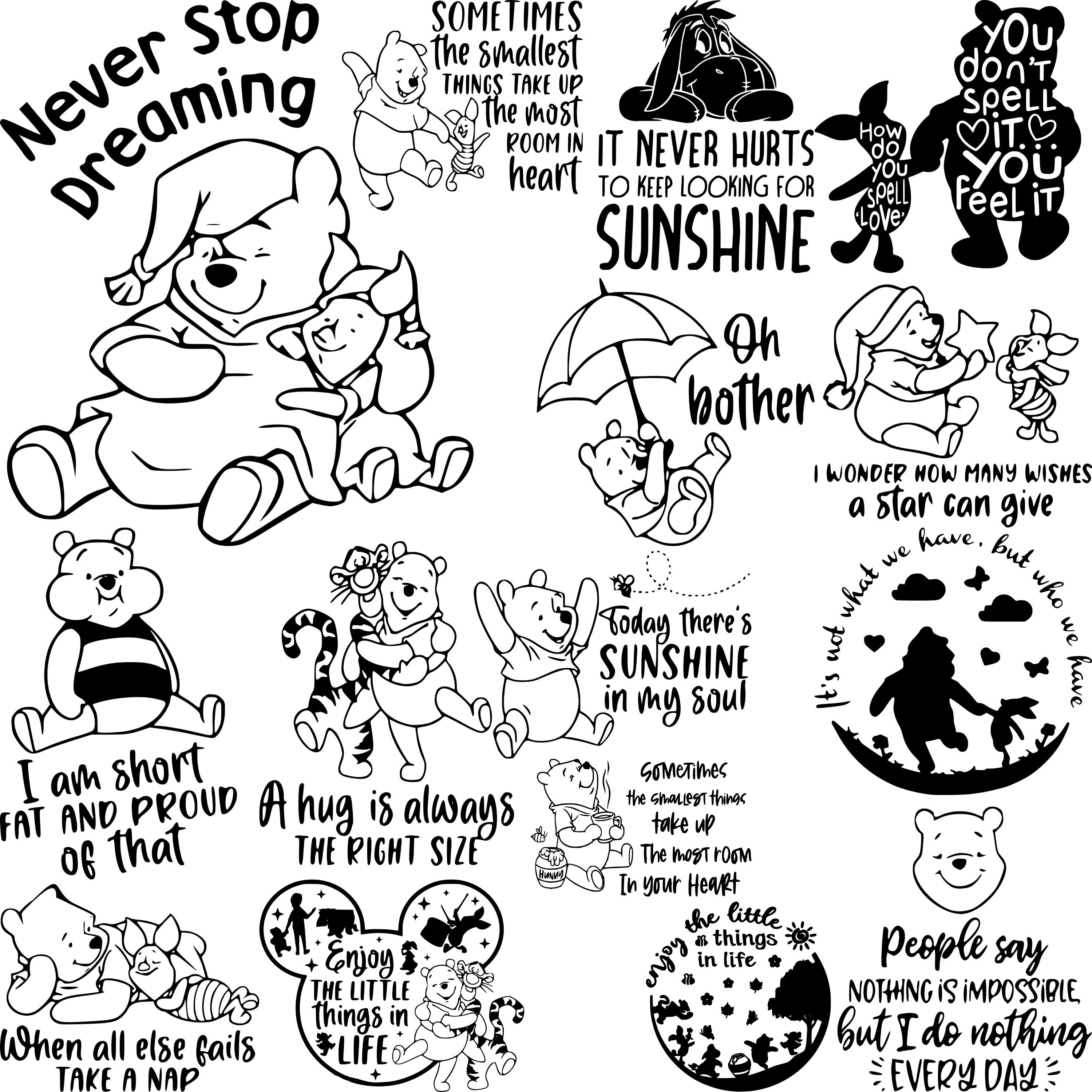 Winnie the Pooh Quote SVG Pooh Svg Piglet Svg Tigger Svg - Etsy Australia