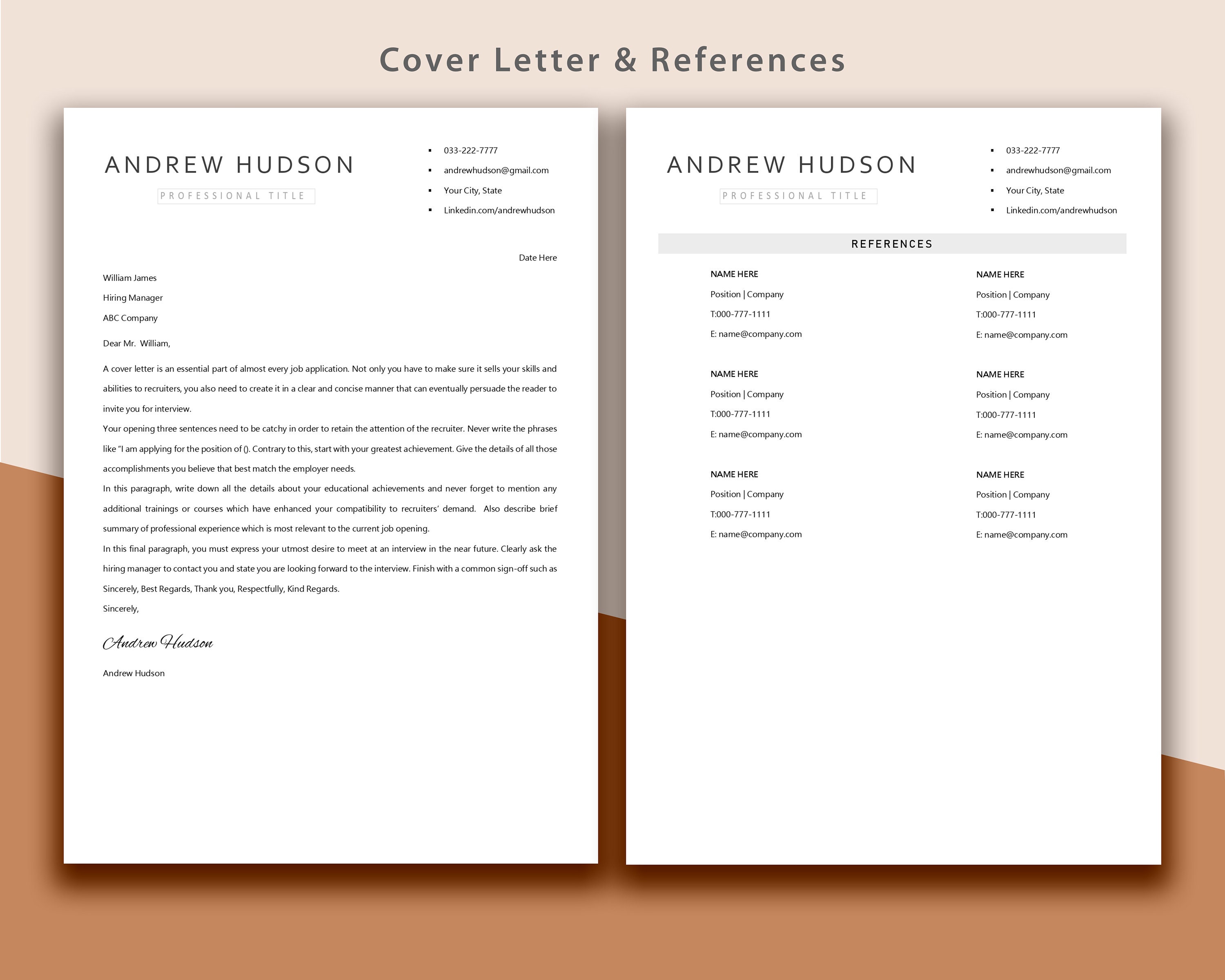 ATS Resume Template Teacher Google Docs, Word & Pages, Clean CV ...