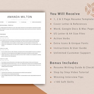 ATS Friendly Teacher Resume Template Word, Pages, Google Docs ...