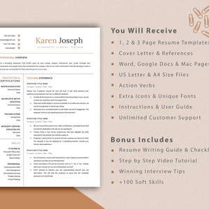 Teacher Resume Template Google Docs Resume Template Word Professional ...