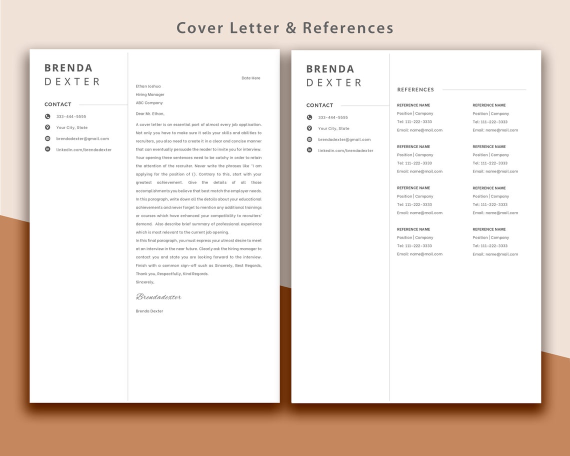 Executive Resume Template Word, Resume Pages, Google Docs CV Template ...