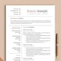Teacher Resume Template Google Docs & Word 2025 | 1, 2, 3-page ...