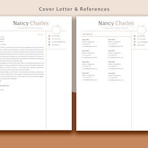 Modern Teacher Resume Template, Teacher Resume Template With Cover ...