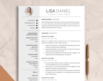 Resume Template, CV Template Word, Google Docs, Pages, Professional ...