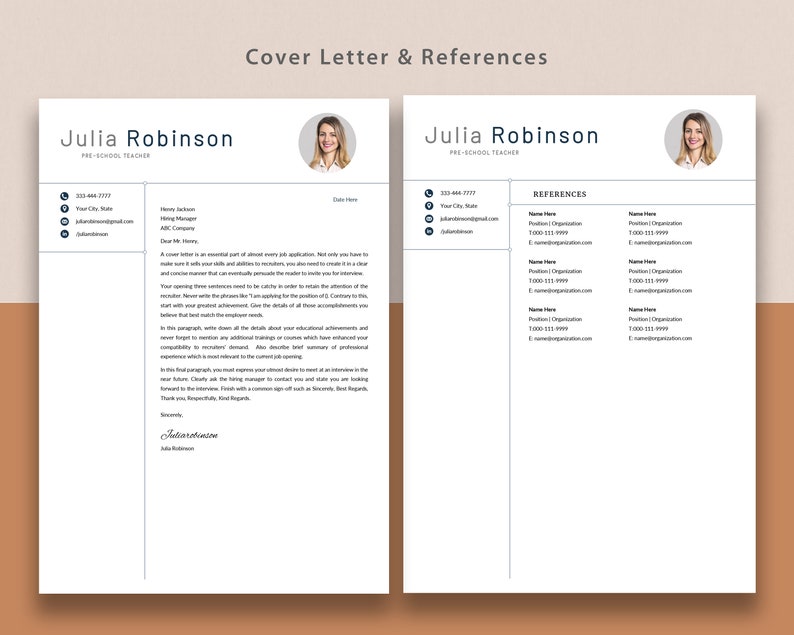 Teacher Resume Template Google Docs Word & Pages Teaching - Etsy