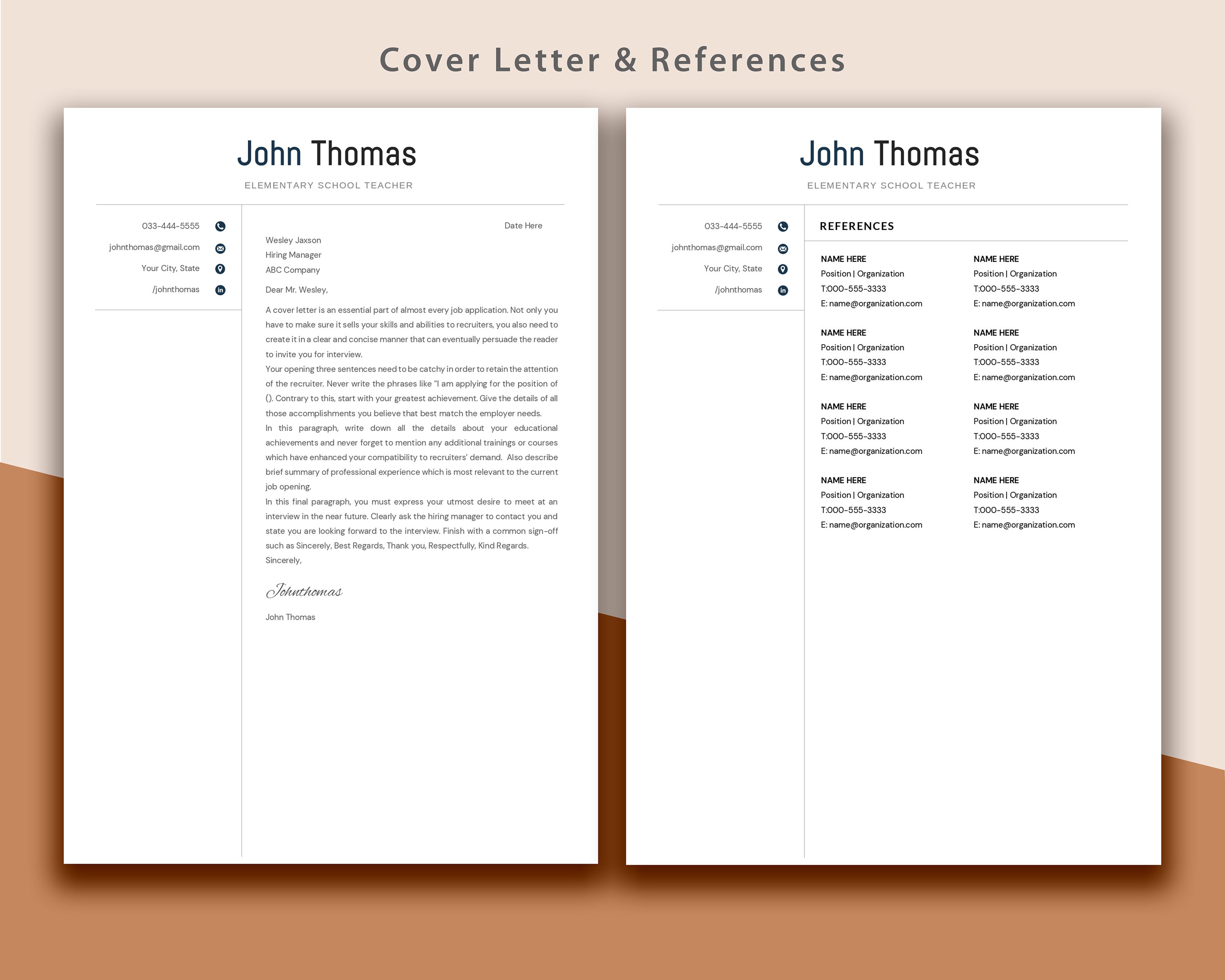 CV Template Professional Teacher Resume Template Google Docs, Pages ...