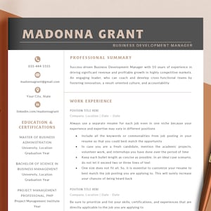 Modern Executive Resume Template CEO Resume Template for - Etsy