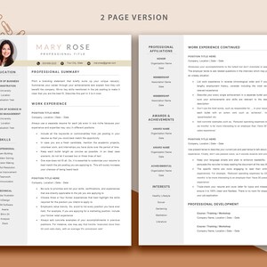 Modern Resume Template for Google Docs, Word & Pages, Resume Template ...