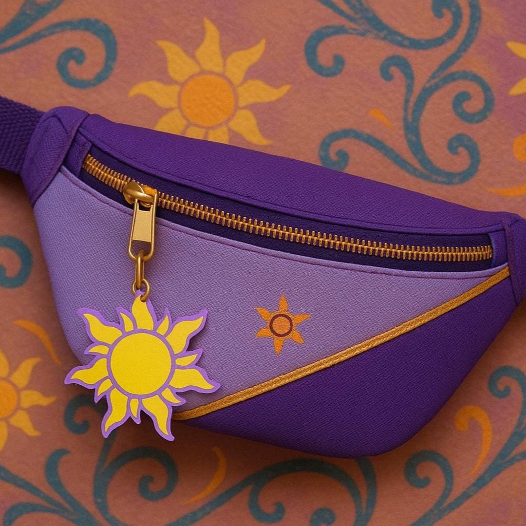 Tangled Inspired Sun Keychain – Glow in the Dark Bag Charm |disney Run ...