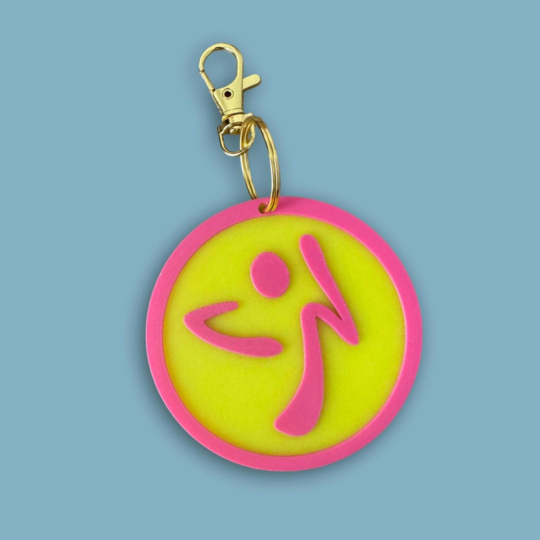 Glow in the Dark Zumba Bag Charm Neon Dance Fitness Inspired Purse ...