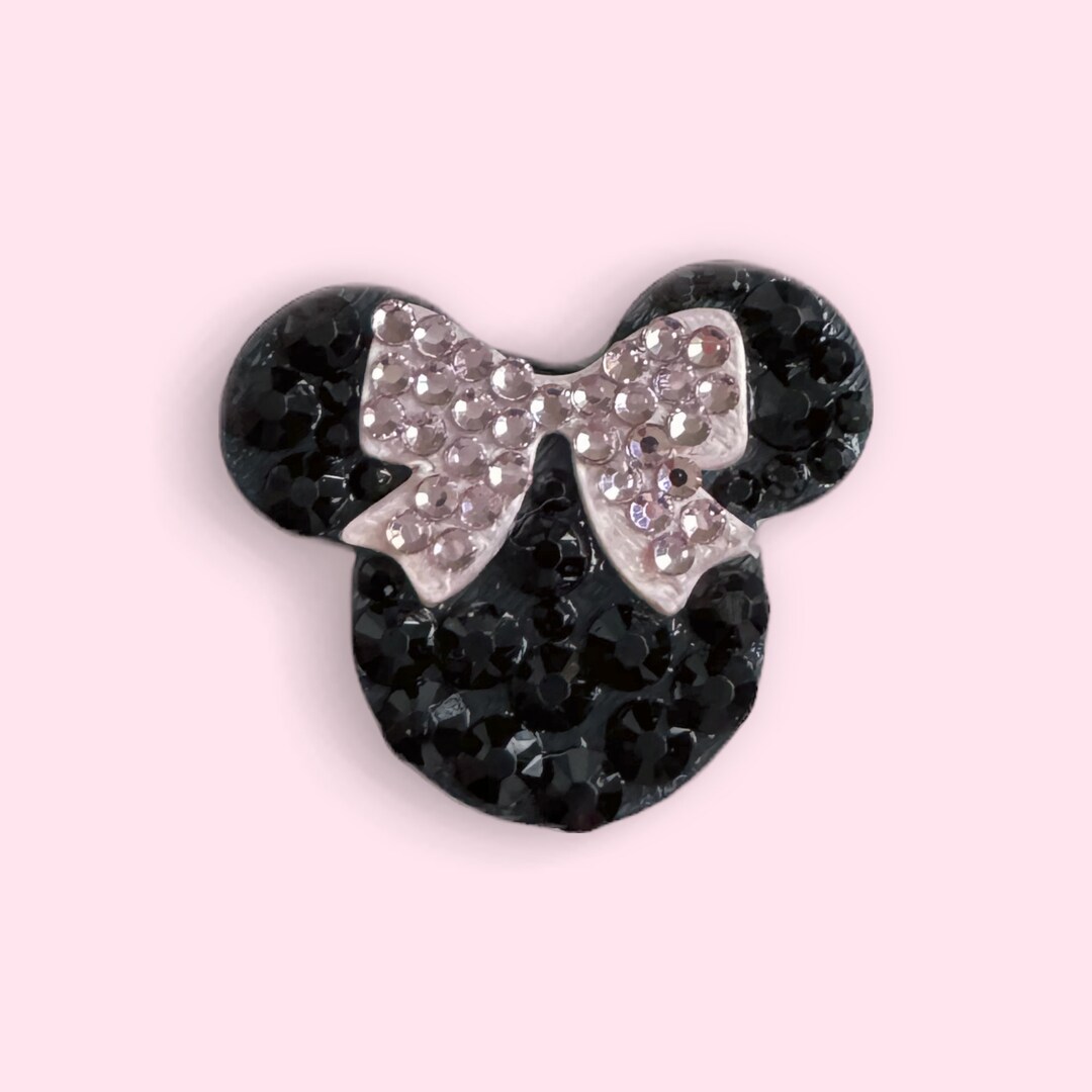 Minnie Mouse Pink Ribbon Bow Straw Topper Straw Buddy Straw Charm Straw ...
