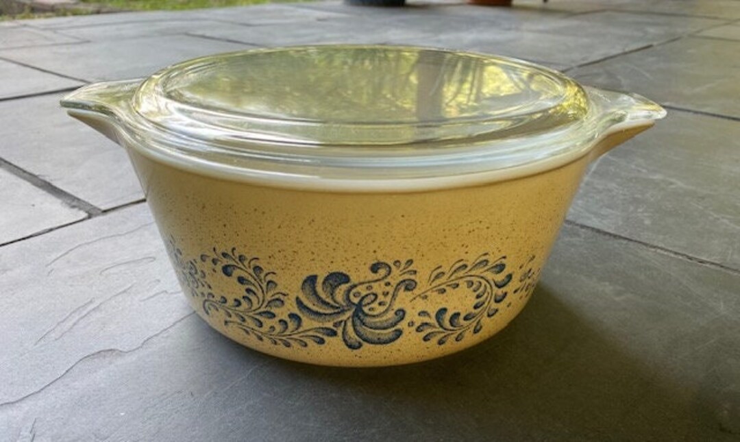 Vintage Pyrex Homestead Casserole 475-B Round Casserole 2 1/2 Qt 2.5 L ...