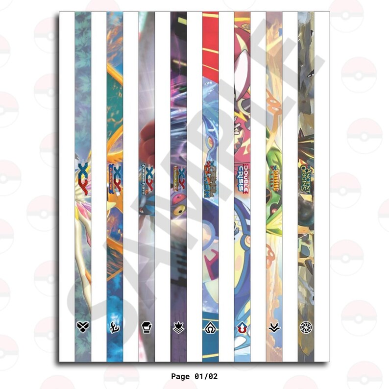 XY Series 0.5 Binder Spine Labels Pokemon TCG - Etsy