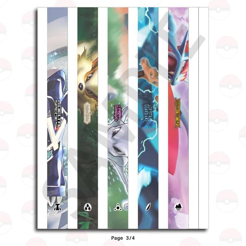 EX Series 1.0 Binder Spine Labels Pokemon TCG - Etsy