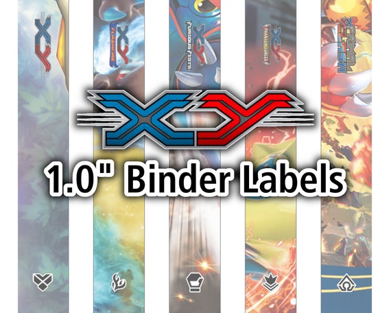 XY Series 1 Binder Spine Labels Pokemon TCG Organize | Etsy