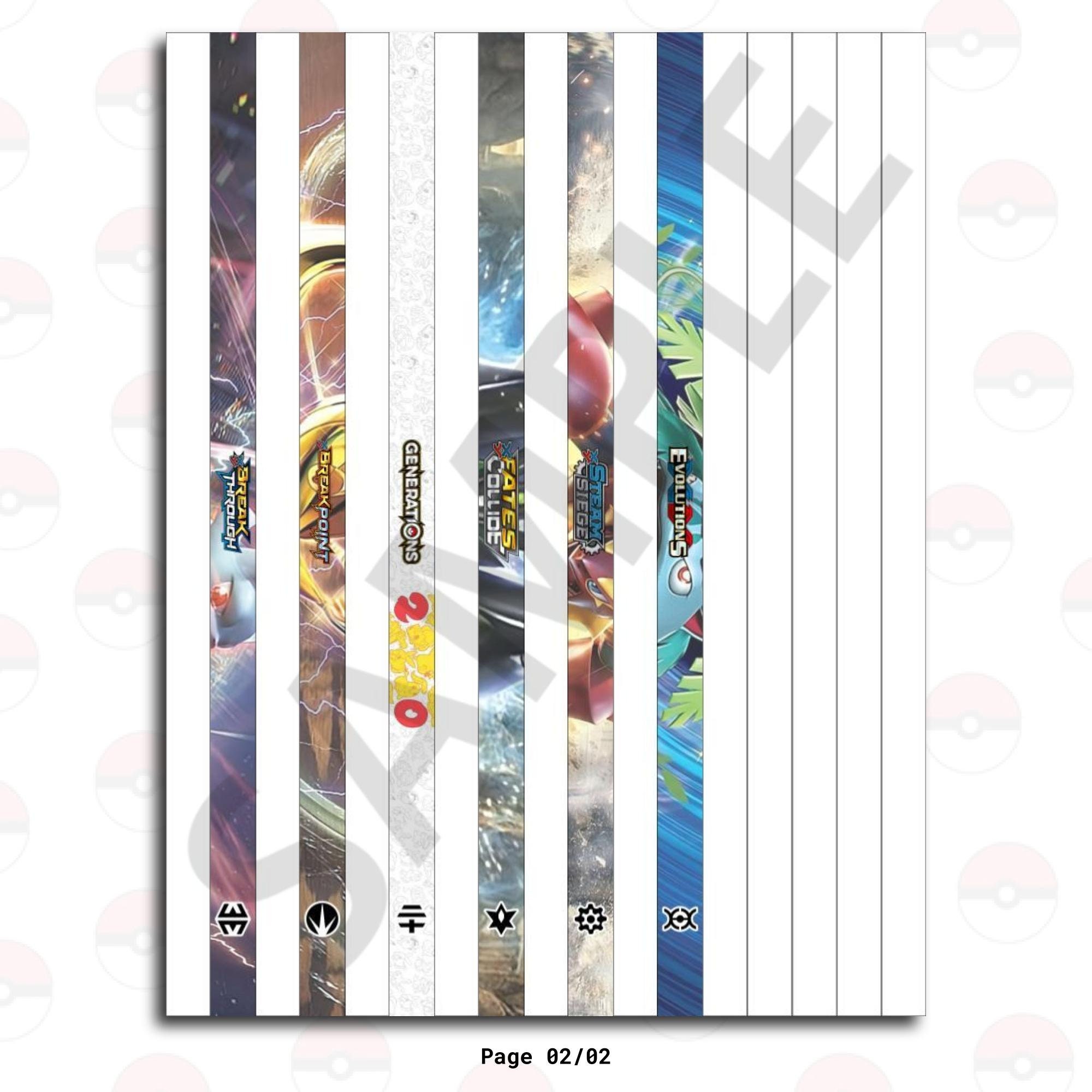 XY Series 0.5 Binder Spine Labels Pokemon TCG - Etsy