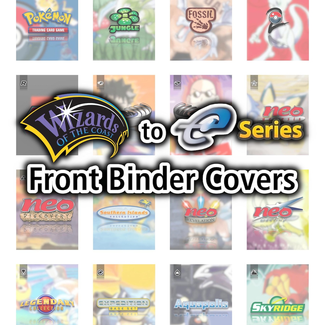 Base Set Through E-card Series FRONT Binder Covers - Pokemon TCG ...