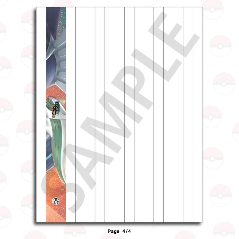 Sun & Moon Series 1 Binder Spine Labels Pokemon TCG - Etsy