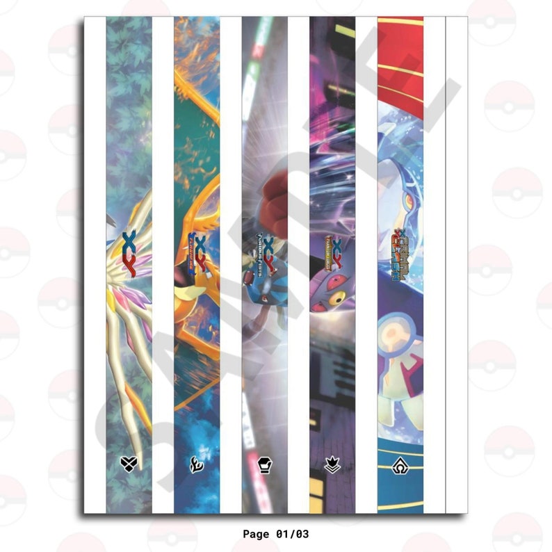 XY Series 1" Binder Spine Labels - Pokemon TCG - Organize Pokemon Cards ...