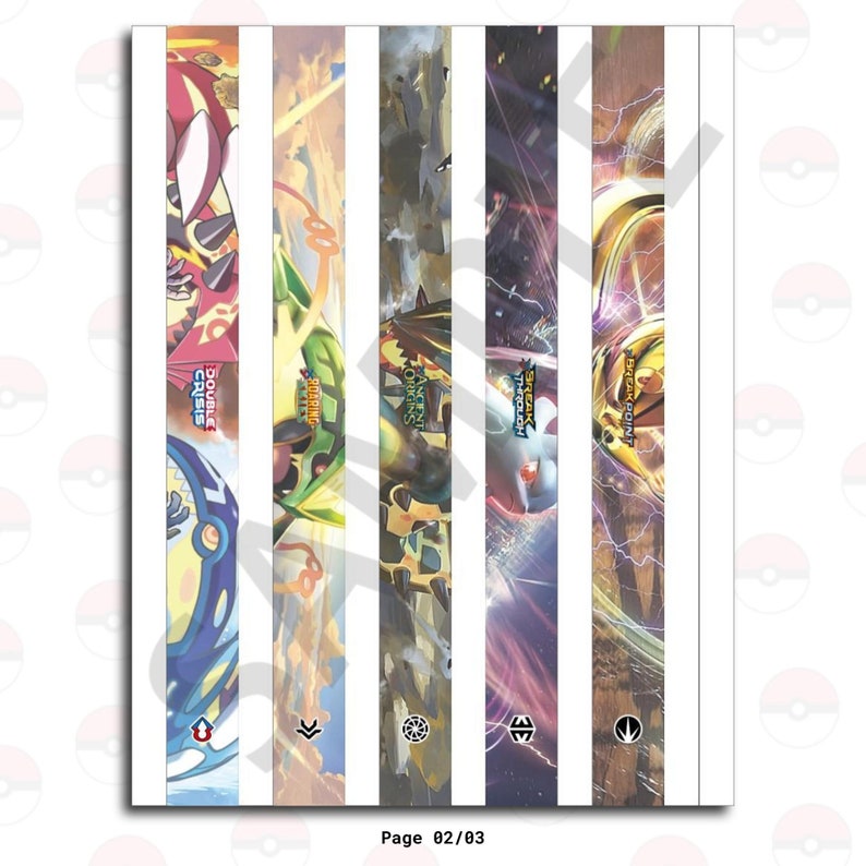 XY Series 1" Binder Spine Labels - Pokemon TCG - Organize Pokemon Cards ...