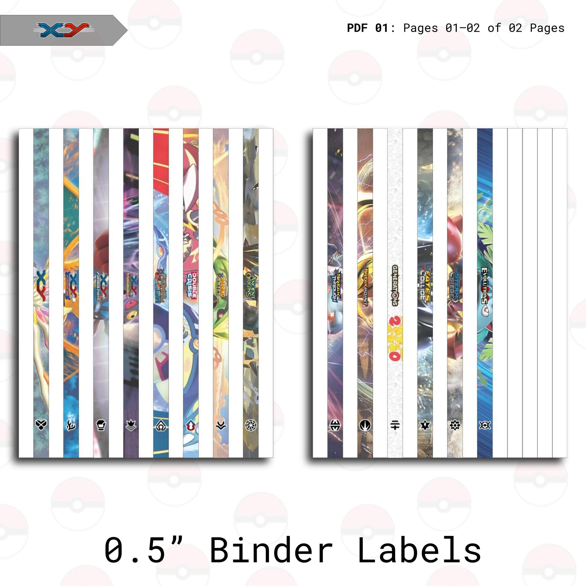 XY Series PRO Binder Bundle | 0.5" , 1.0", 1.5" Binder Labels + Front ...