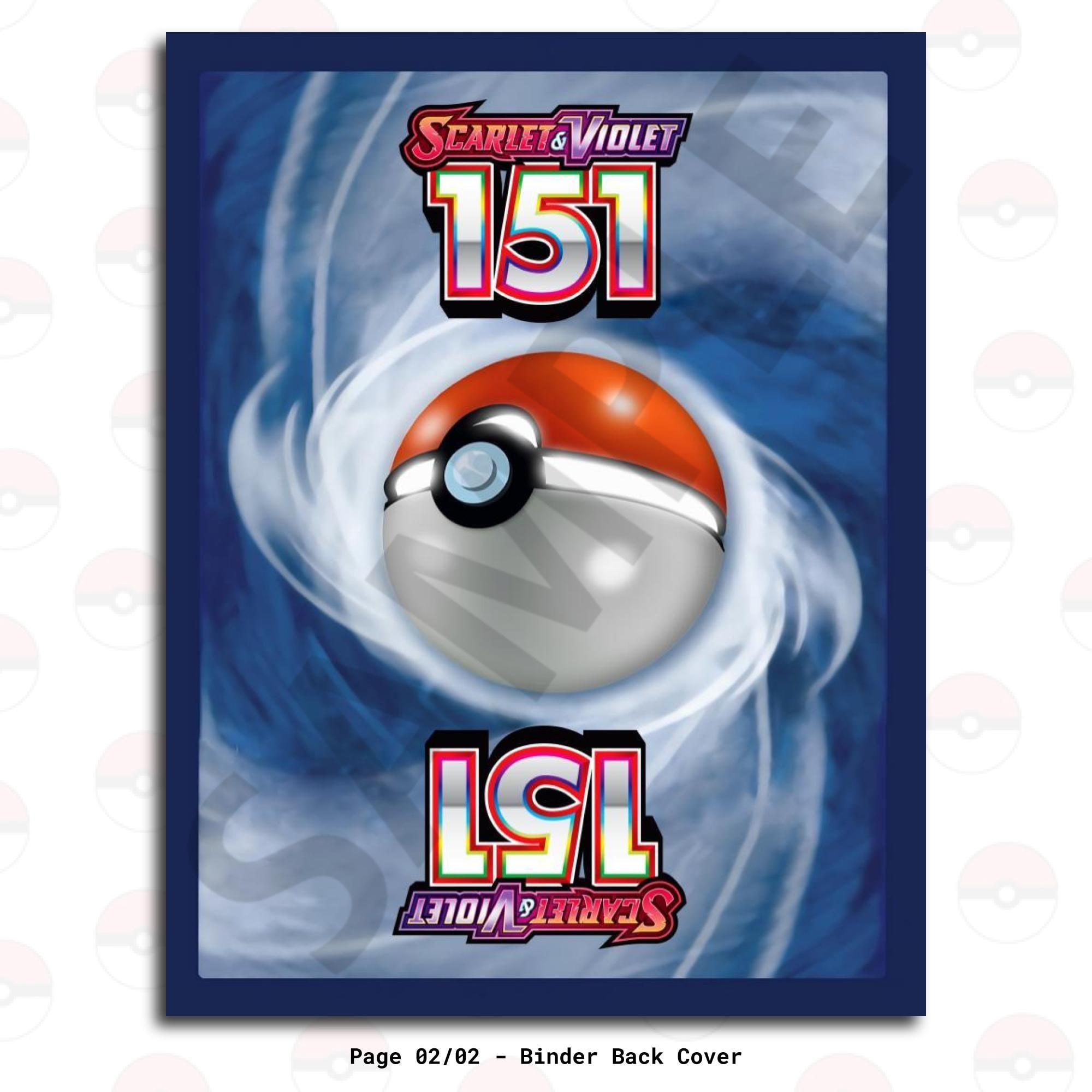 151 | Front and Back Binder Covers - Pokemon TCG - Organize Pokemon ...