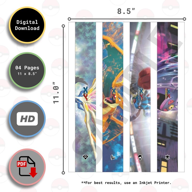 XY Series 1.5 Binder Spine Labels Pokemon TCG - Etsy