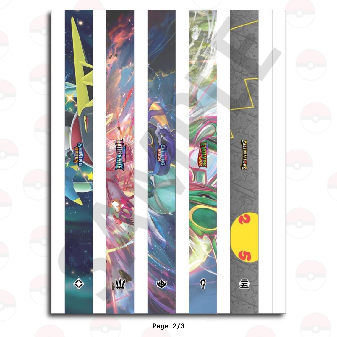 Sword & Shield Series 1" Binder Spine Labels - Pokemon TCG - Organize ...