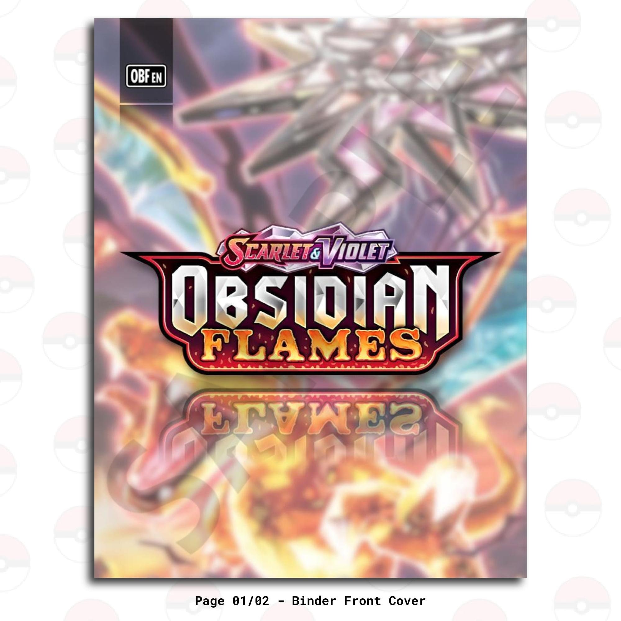 Obsidian Flames | Front and Back Binder Covers - Pokemon TCG - Organize ...