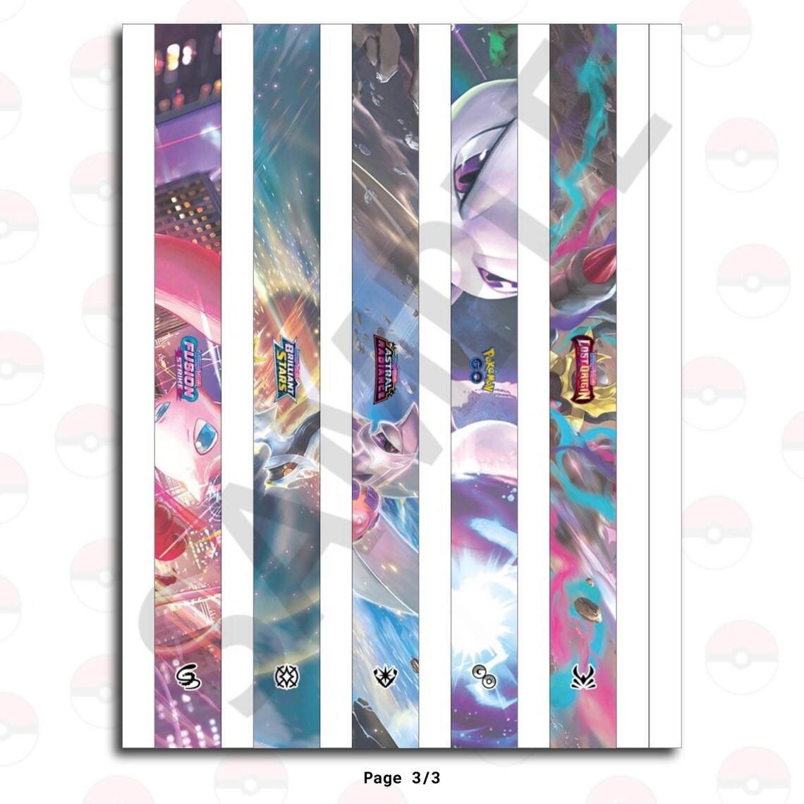 Sword & Shield Series 1 Binder Spine Labels Pokemon - Etsy