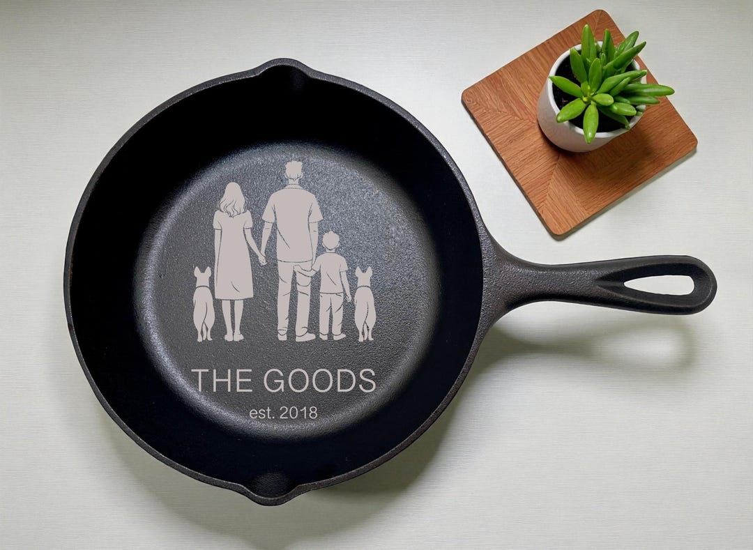 Custom Laser Engraved Cast Iron Lodge Skillet - 15.25" - 6th ...