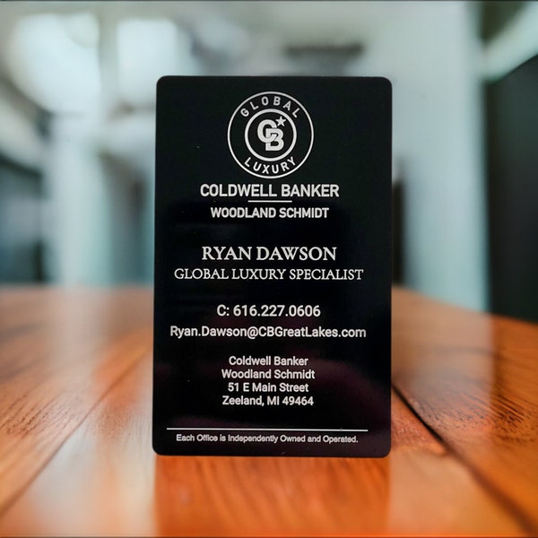 Laser Engraved Metal Business Cards - Etsy