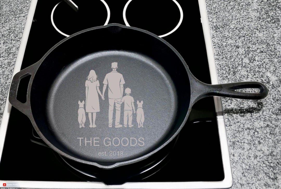 Custom Engraved 10.25in Cast Iron Lodge Skillet - Laser Engraved ...
