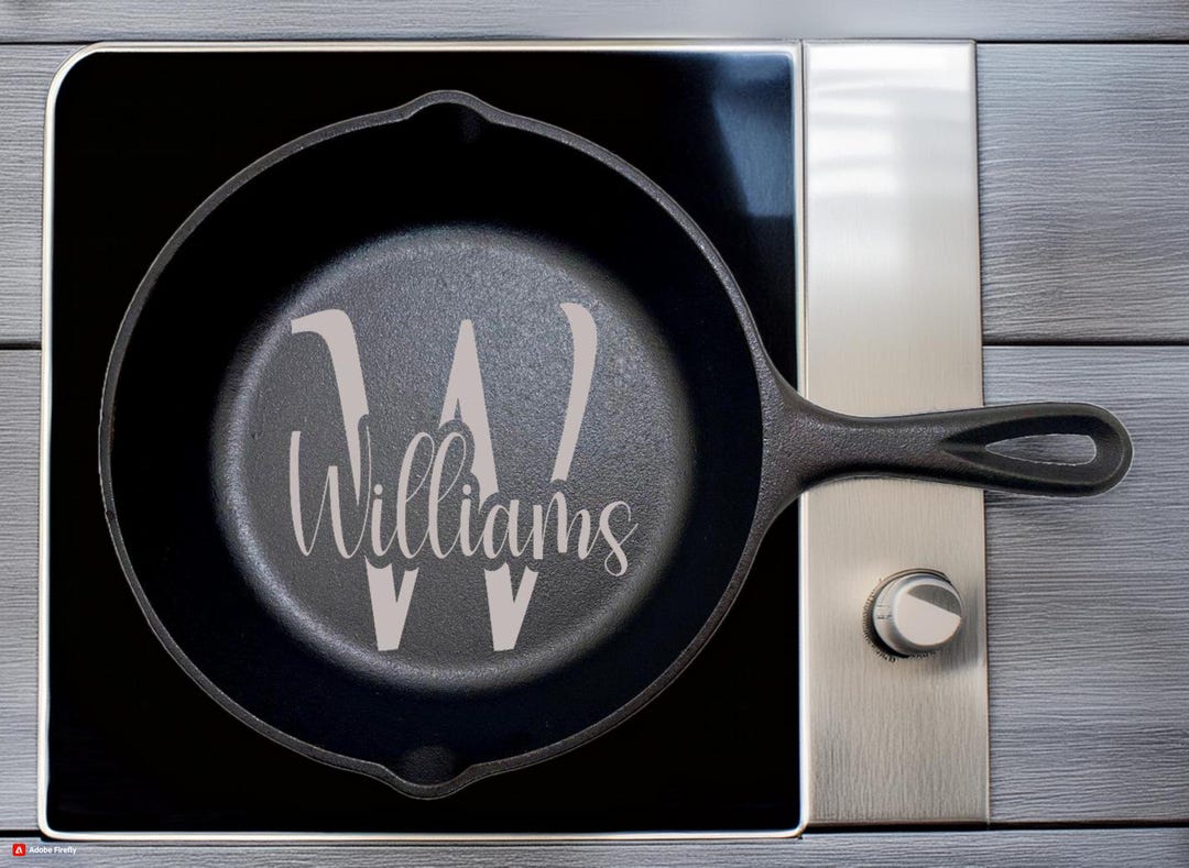 Custom Laser Engraved Cast Iron Skillet - Lodge 8" - 6th Anniversary ...