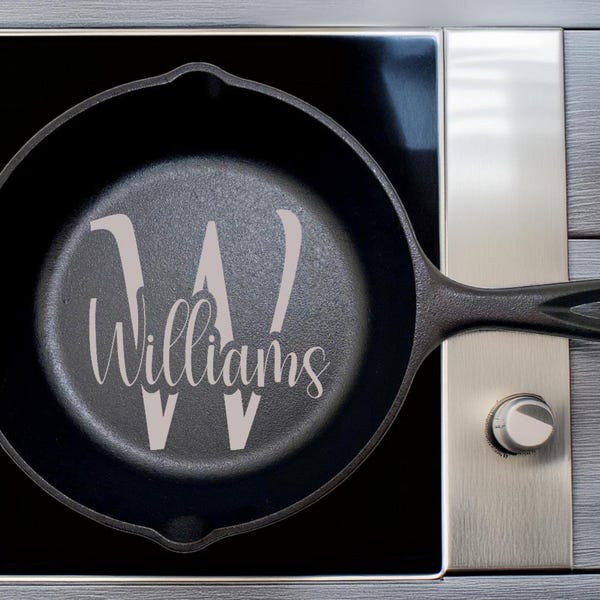 Engraved Cast Iron Skillet - Etsy