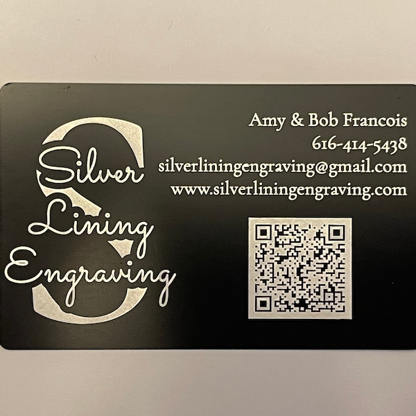 Laser Engraved Metal Business Cards - Etsy