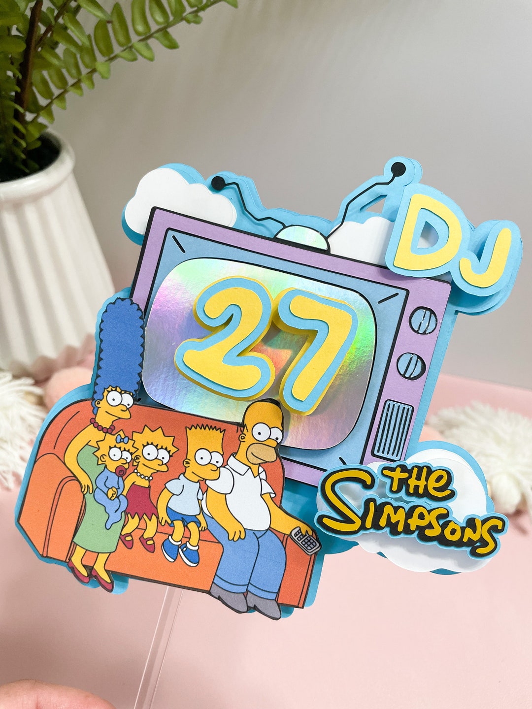Cartoon Cake Topper Personalized Cake Topper Simpson Cake - Etsy UK