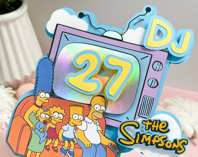 The Simpsons Cake Topper Simpsons Donut Cake Topper Simpsons Party ...