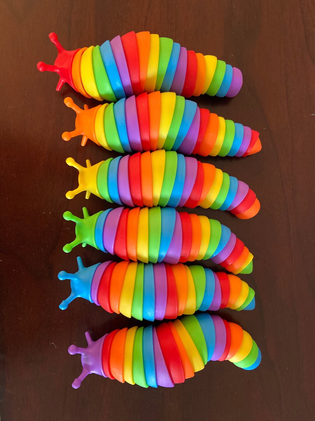 Large Rainbow Fidget Slug 7 Inch Smooth Fidget Toy - Etsy New Zealand