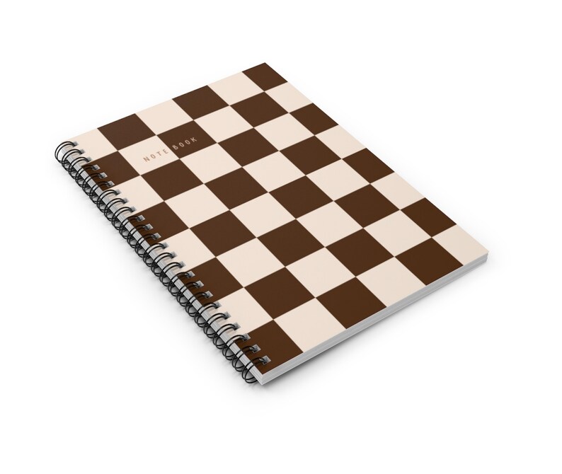 Checkered Notebook, Aesthetic Notebook for School, Checkered Journal ...