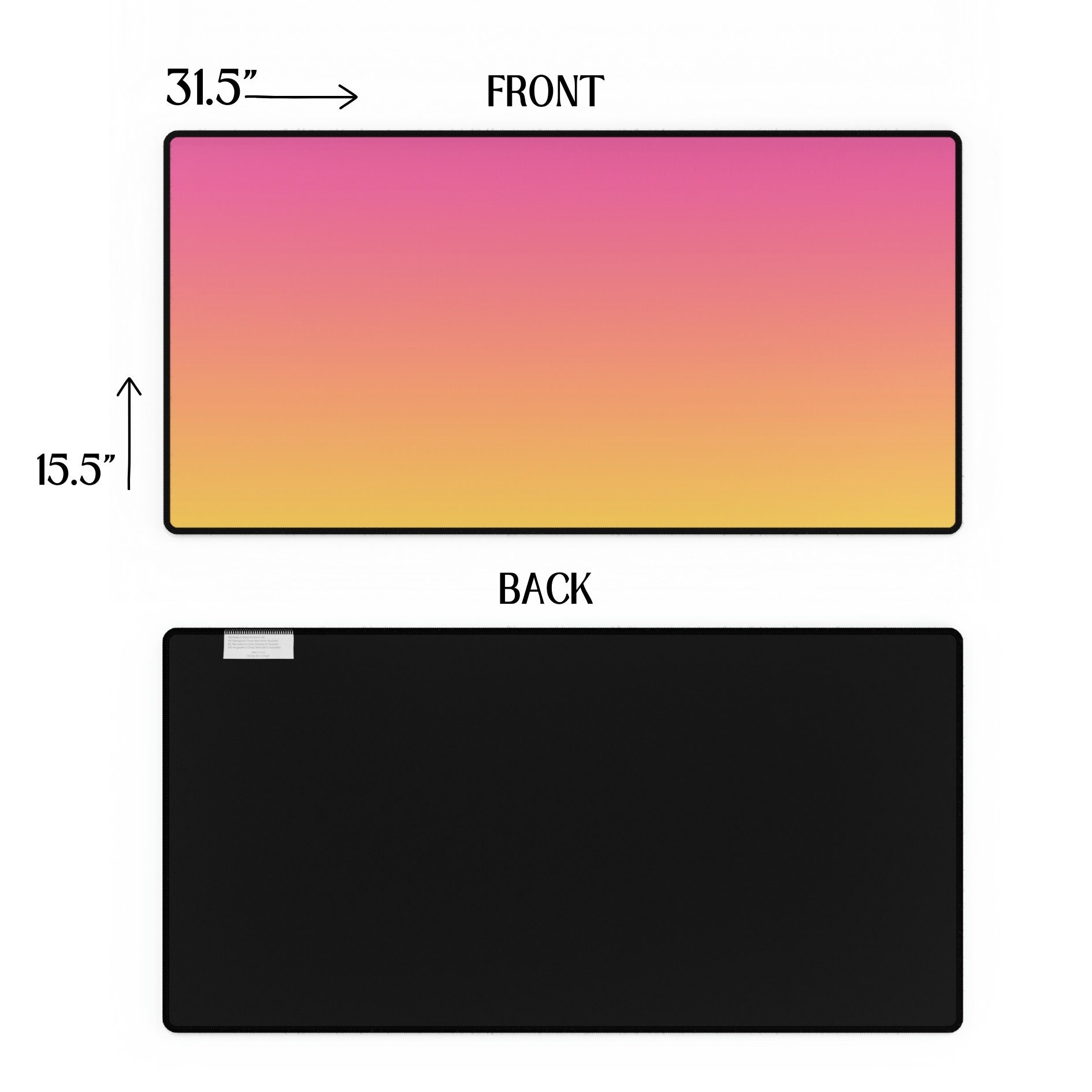 Gradient Desk Mat Aesthetic, Desk Mat Pink, Orange, Preppy Desk Mat ...