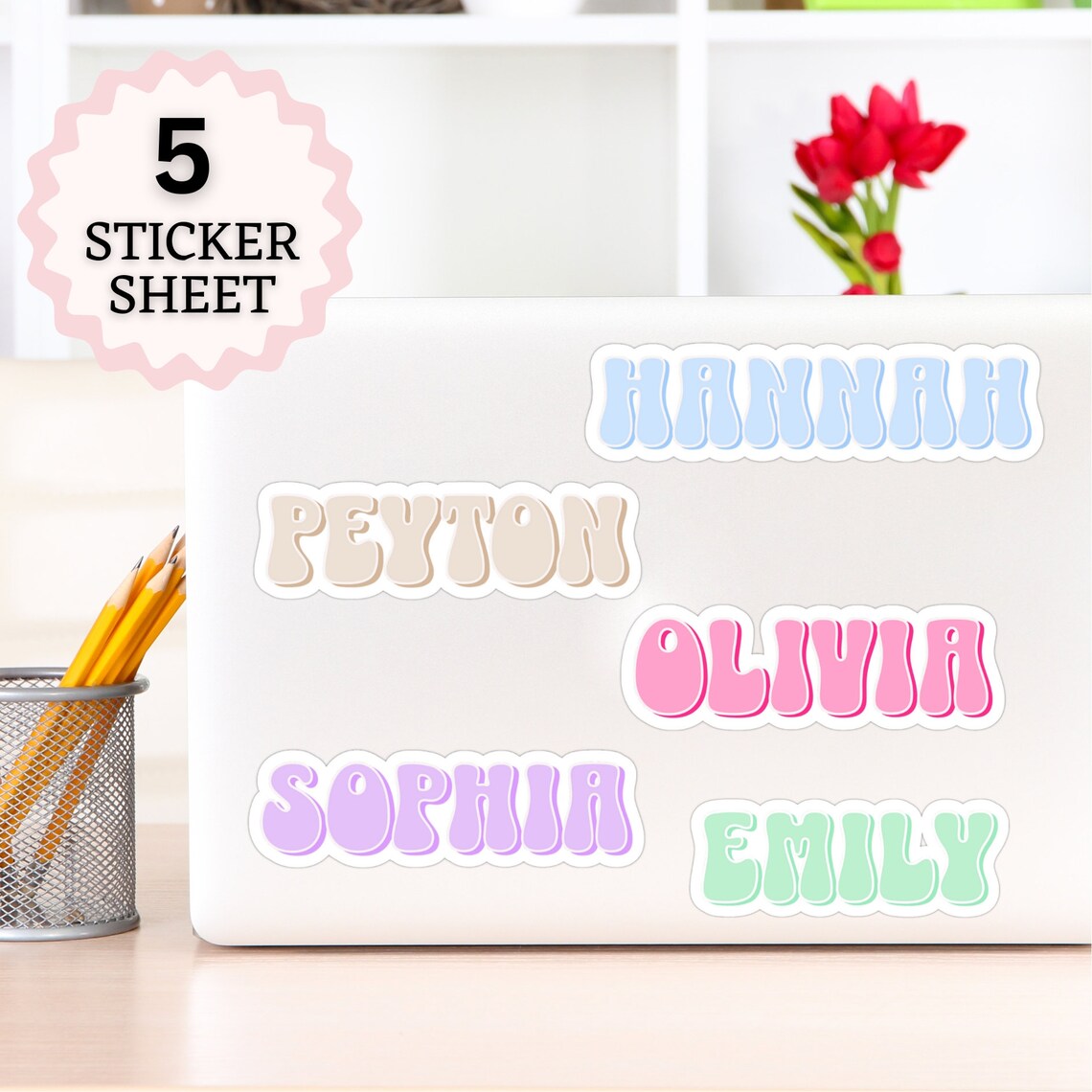 Custom Name Stickers, Aesthetic Name Decal, Vinyl Name Decal ...