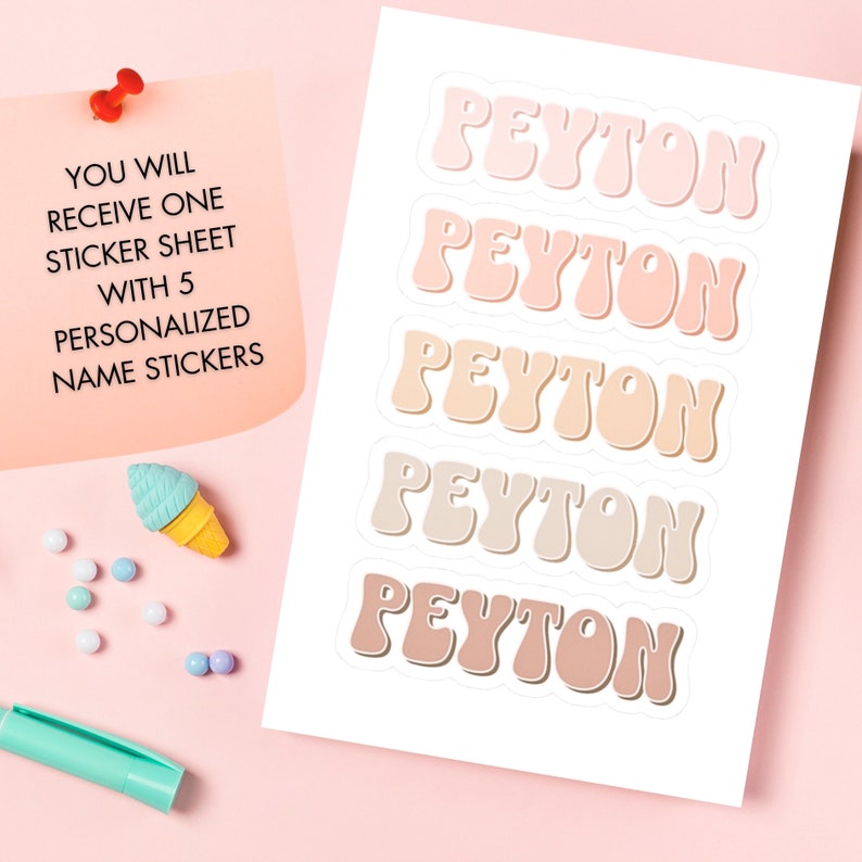 Custom Name Stickers, Aesthetic Name Decal, Vinyl Name Decal ...